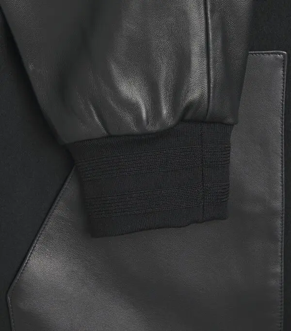 Mackage Wool Leather-trim Emilio Bomber Jacket