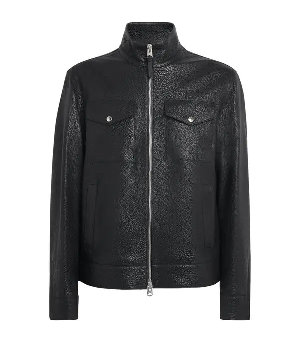 Mackage Grained Otto Leather Jacket - Black