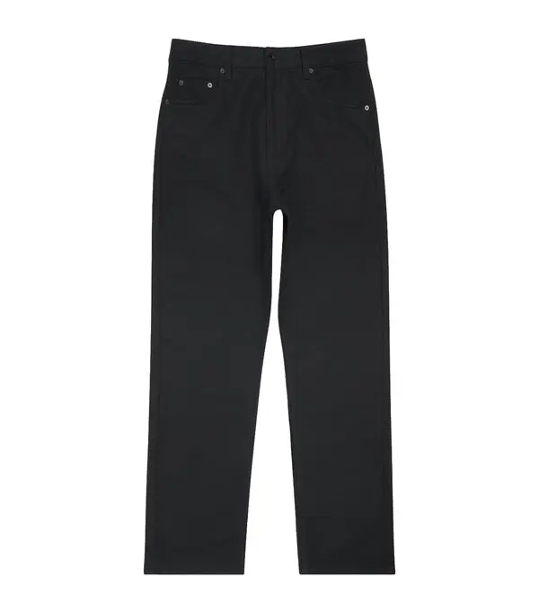 Studio Nicholson Moleskin Straight Riso Trousers - Black