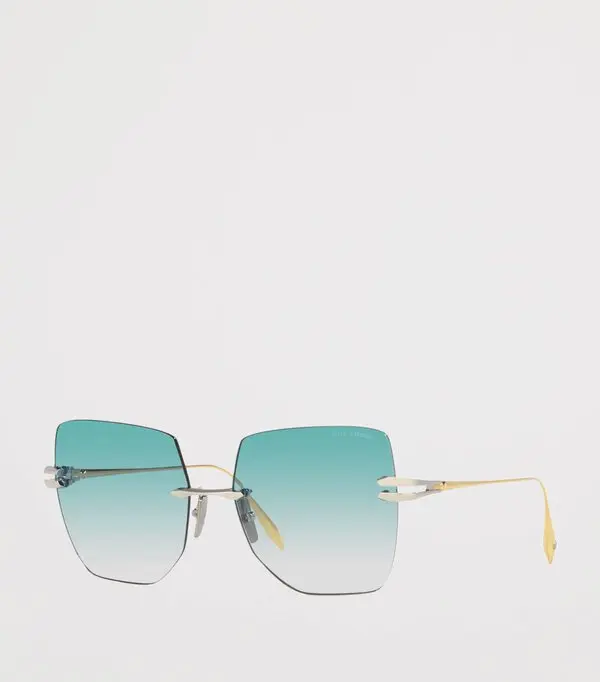 Dita Rimless Square Embra Sunglasses