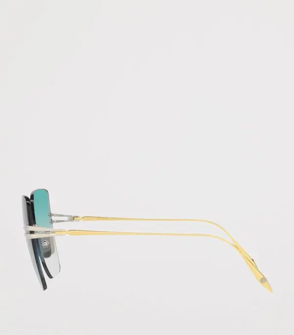 Dita Rimless Square Embra Sunglasses