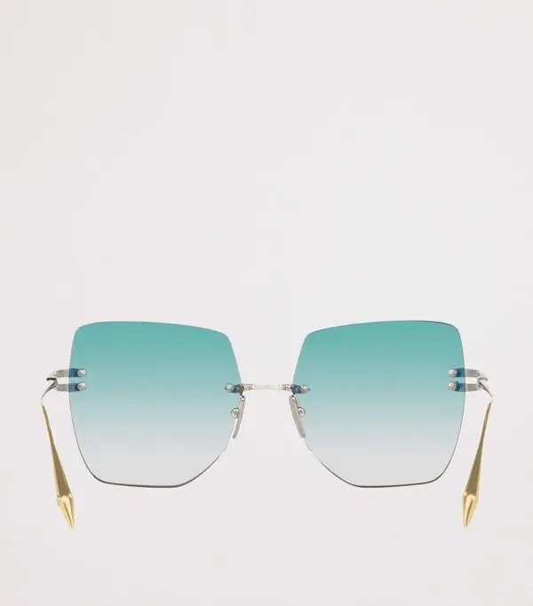 Dita Rimless Square Embra Sunglasses