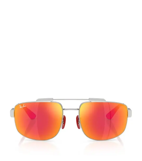 Ray-ban Scuderia Ferrari Collection Square Sunglasses - Silver