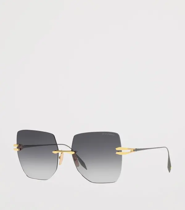 Dita Rimless Square Embra Sunglasses