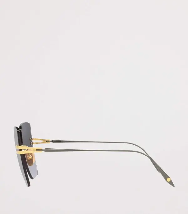 Dita Rimless Square Embra Sunglasses