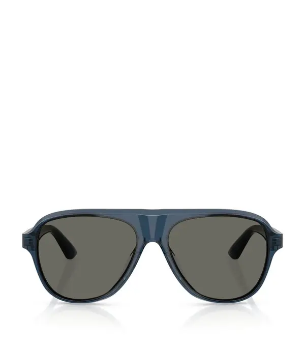 Oliver Spencer Paul Newman Sun Pilot Sunglasses - Blue