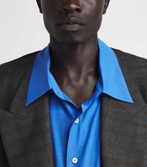 Dries Van Noten Wool Check Double-breasted Blazer