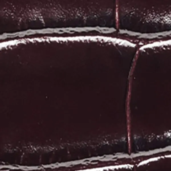 ASPINAL OF LONDON Small Leather Croc-embossed Cosmetic Case