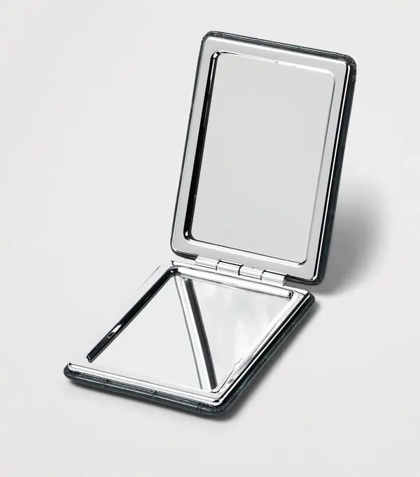 ASPINAL OF LONDON Croc-embossed Leather Handbag Mirror