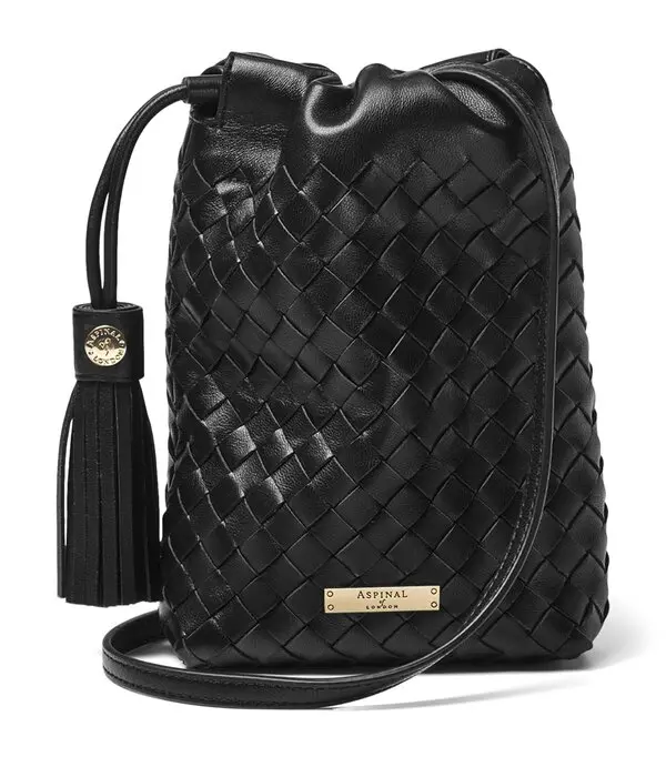 ASPINAL OF LONDON Leather Soho Cross-body Pouch - Black