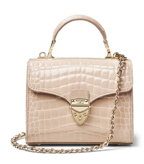 ASPINAL OF LONDON Mini Leather Mayfair Top-handle Bag - Neutral