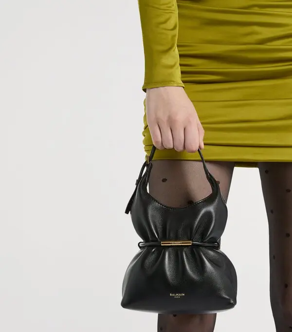 Balmain Mini Leather Sphynx Shoulder Bag