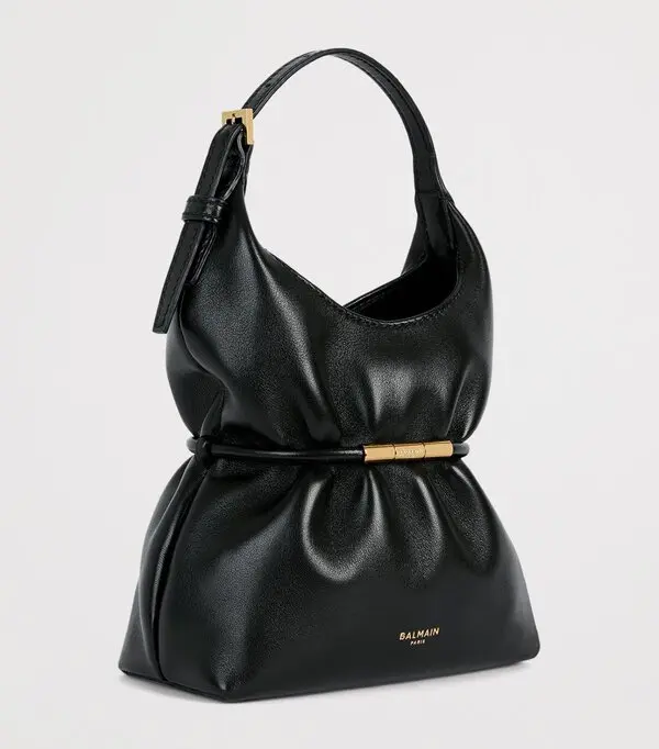 Balmain Mini Leather Sphynx Shoulder Bag