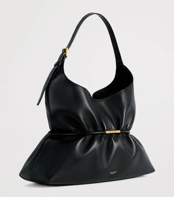 Balmain Medium Lambskin Sphynx Top-handle Bag