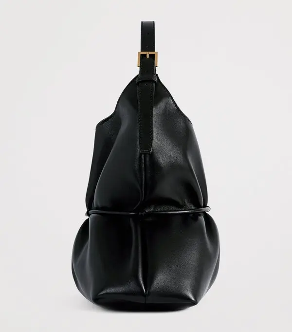 Balmain Medium Lambskin Sphynx Top-handle Bag