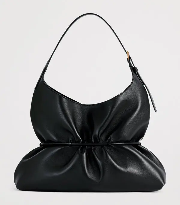 Balmain Medium Lambskin Sphynx Top-handle Bag
