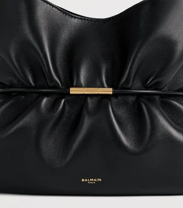 Balmain Medium Lambskin Sphynx Top-handle Bag