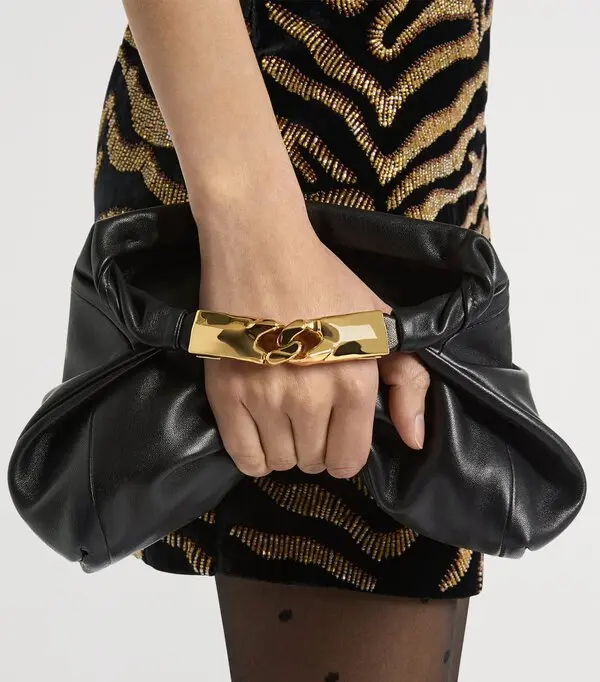 Balmain Small Lambskin Dinner At 8 Shoulder Bag