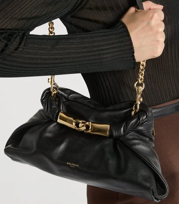 Balmain Small Lambskin Dinner At 8 Shoulder Bag