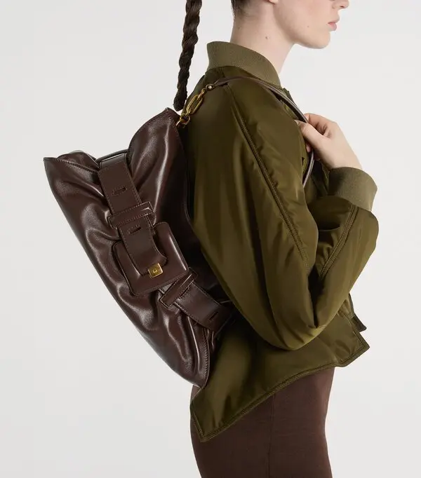 Balmain Medium Leather Anthem Shoulder Bag