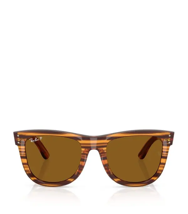 Ray-ban Stripe Wayfarer Reverse Sunglasses - Brown