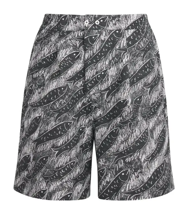 Jacquemus Pleated Pyjama Shorts - White