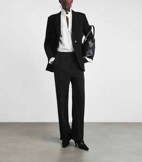 Max Mara Virgin Wool Palazzo Trousers