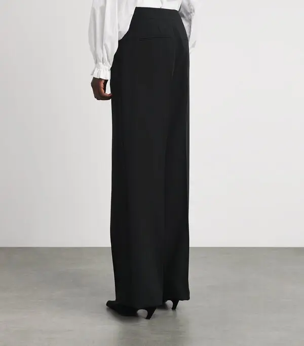 Max Mara Virgin Wool Palazzo Trousers