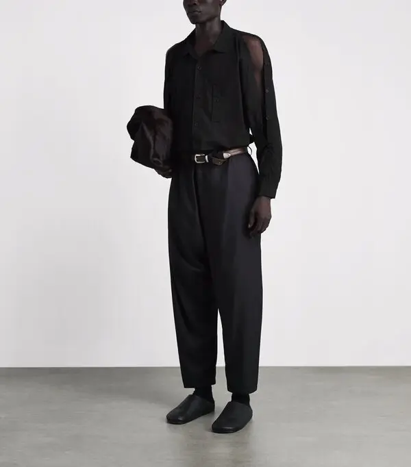 Yohji Yamamoto Cotton Buttoned-shoulder Shirt