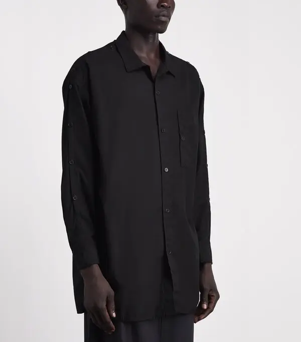 Yohji Yamamoto Cotton Buttoned-shoulder Shirt