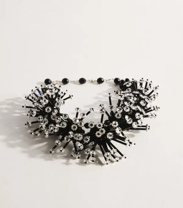 COPPOLA E TOPPO Crystal Margherite Necklace - Black