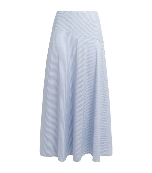 Theory Stripe Midi Skirt