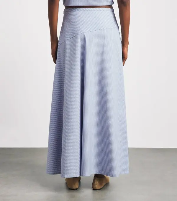 Theory Stripe Midi Skirt