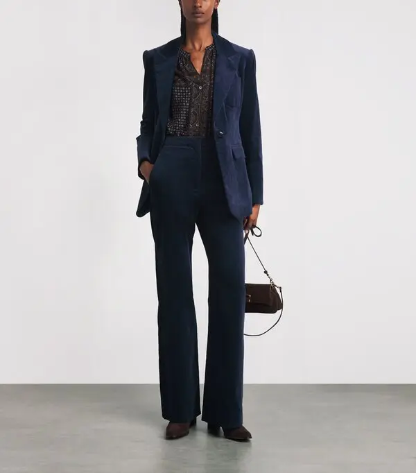 Veronica Beard Corduroy Holt Wide-leg Trousers