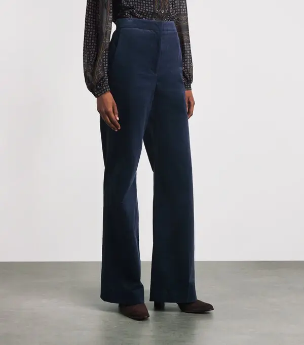 Veronica Beard Corduroy Holt Wide-leg Trousers