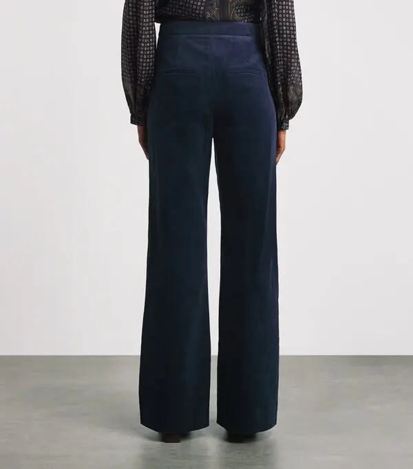 Veronica Beard Corduroy Holt Wide-leg Trousers