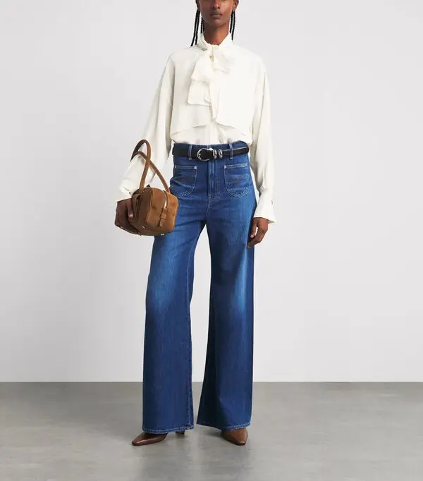 Veronica Beard Scarf-neck Darlis Blouse