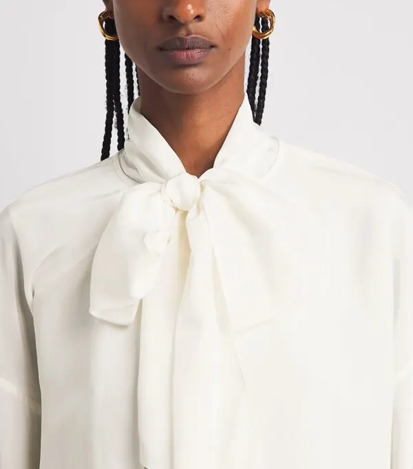 Veronica Beard Scarf-neck Darlis Blouse