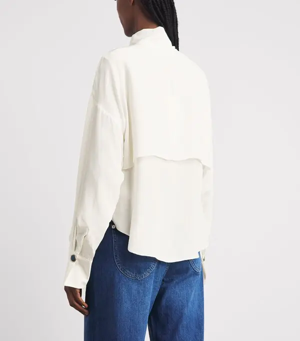 Veronica Beard Scarf-neck Darlis Blouse