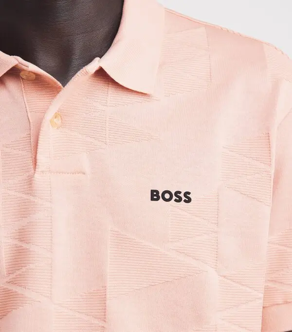 BOSS Cotton Jacquard Network Polo Shirt