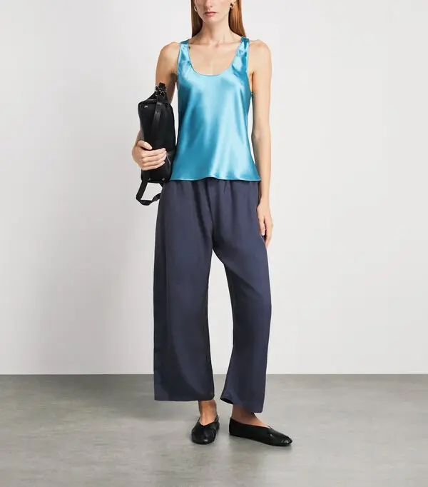 LESET Satin Barb Tank Top
