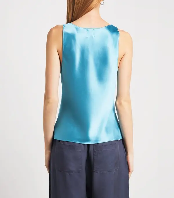 LESET Satin Barb Tank Top