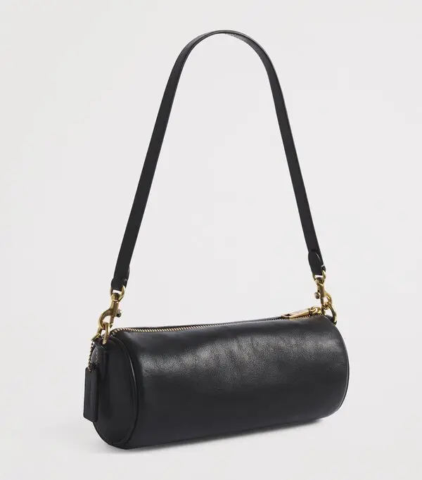 COACH Leather Barrel Shoulder Bag - Black