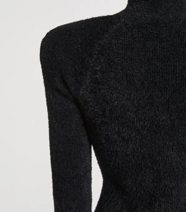 Balmain Fluffy Ribbed-knit Sweater