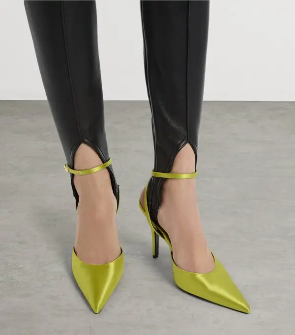 Balmain Silk Strappy Pumps 95