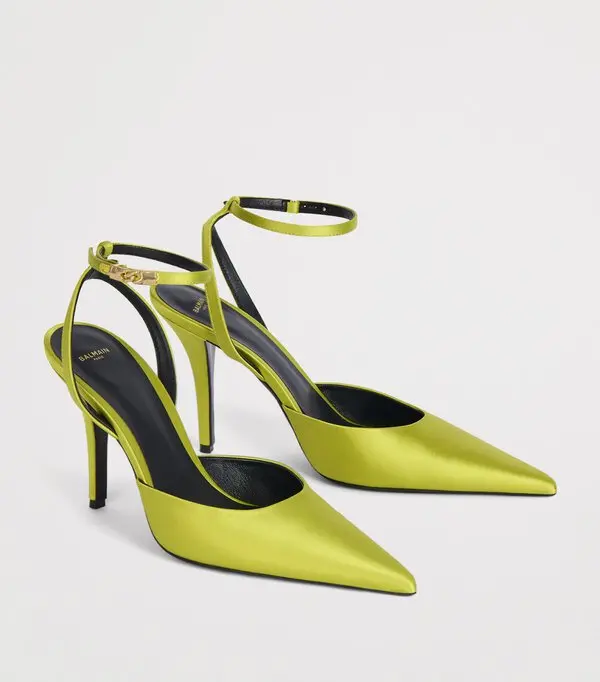 Balmain Silk Strappy Pumps 95
