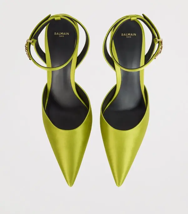 Balmain Silk Strappy Pumps 95