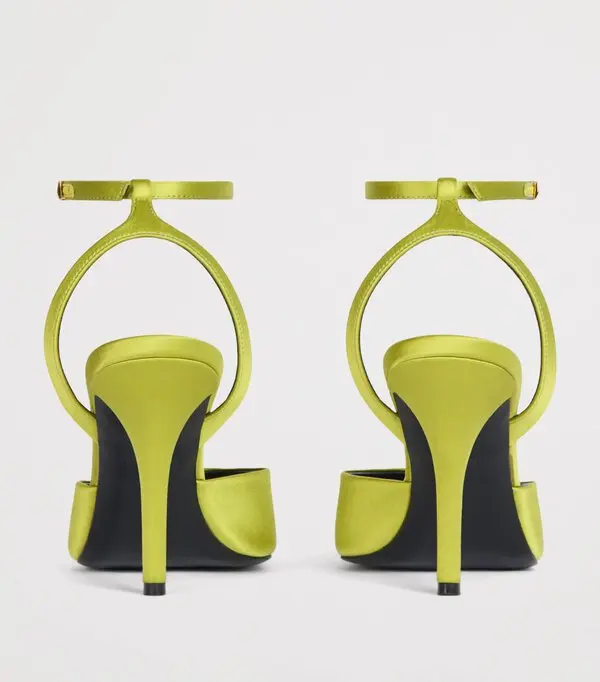 Balmain Silk Strappy Pumps 95
