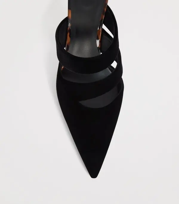Balmain Leather And Velvet Pumps