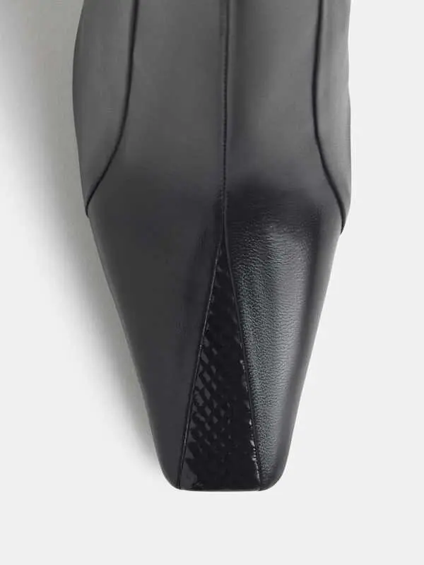 REFORMATION Jeanne Ankle Boot Leather Snake